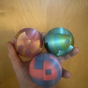 Colorful Spherical Brain Teaser: 3d-printed Puzzle Ball Challenge ...