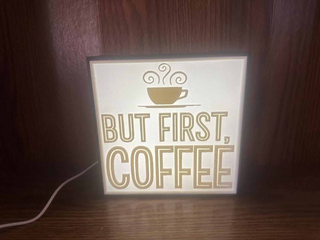 3D Printed Lithoplane Coffee Light Box - Etsy