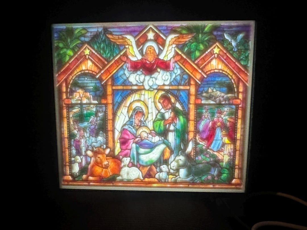 3D Printed Lithoplane Nativity Scene Light Box - Etsy