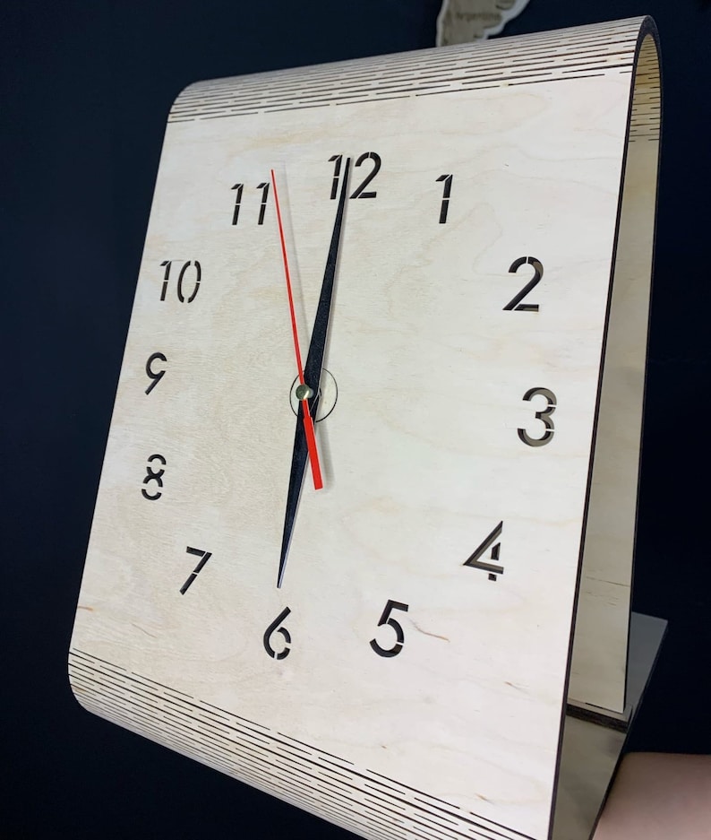 Laser Cut 3D Wooden Clock, Vector Plan (digital File) - Etsy