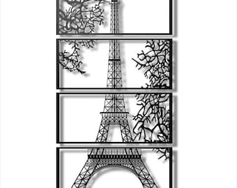 Laser Cut Eiffel Tower Cdr Svg Dxf Aı File - Etsy