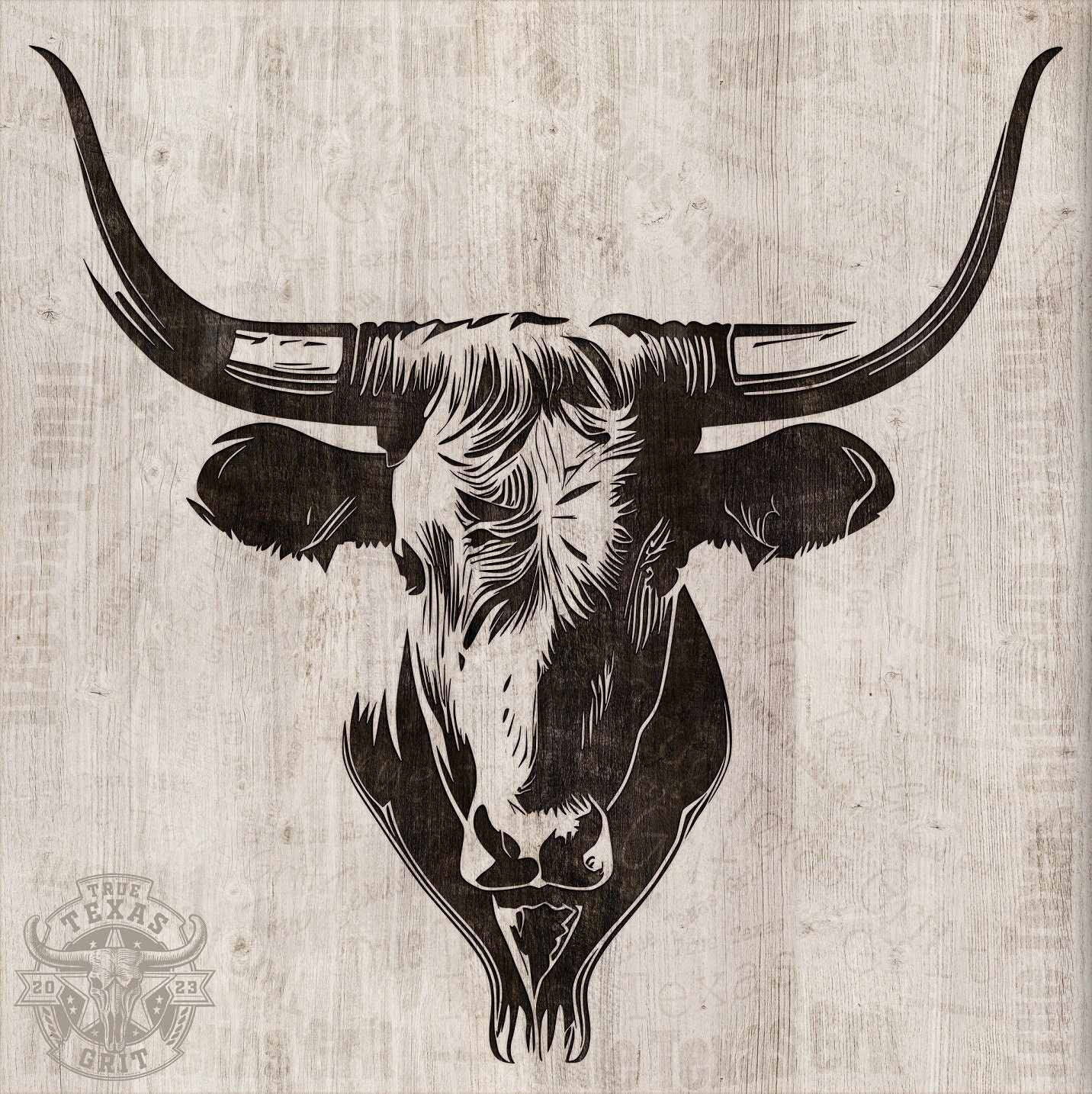 Texas Longhorn Head, Bull Head, for Laser Engraving or Digital Prints, Digital Files svg, Png ...