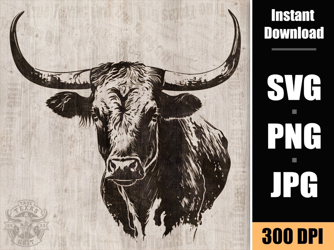 Longhorn Head Bull Head Western Decor Cow Head Bull Horns Cowboy Decor ...