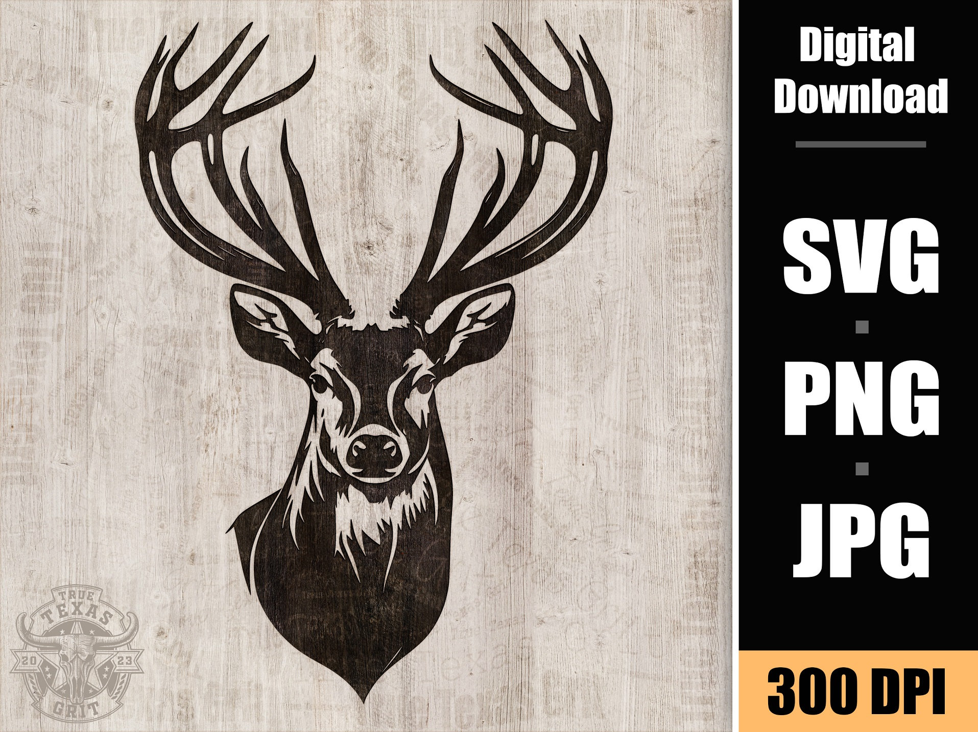 Deer Head SVG Deer Clipart Deer Vector Buck Head White Tailed - Etsy