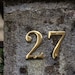 100mm Handmade Solid Brass Floating Modern House Number Brass Door Home ...