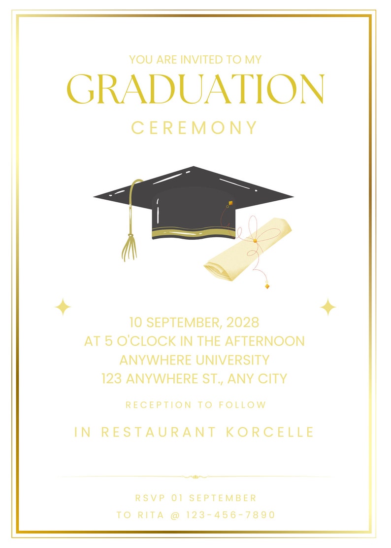 Graduation Ceremony Invitation - Etsy