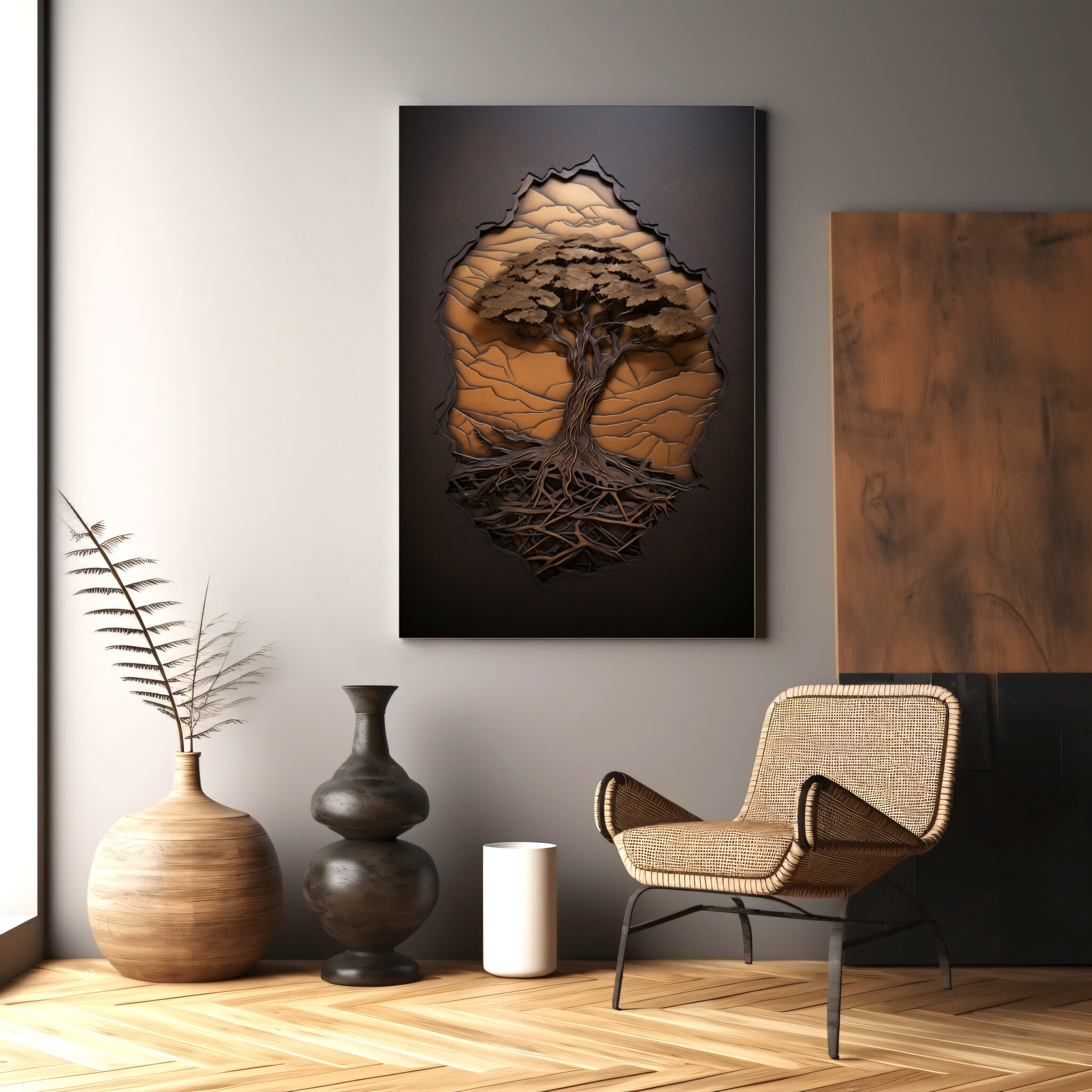 African Acacia, Printable Wall Art, Instant Download, Metal Wood ...
