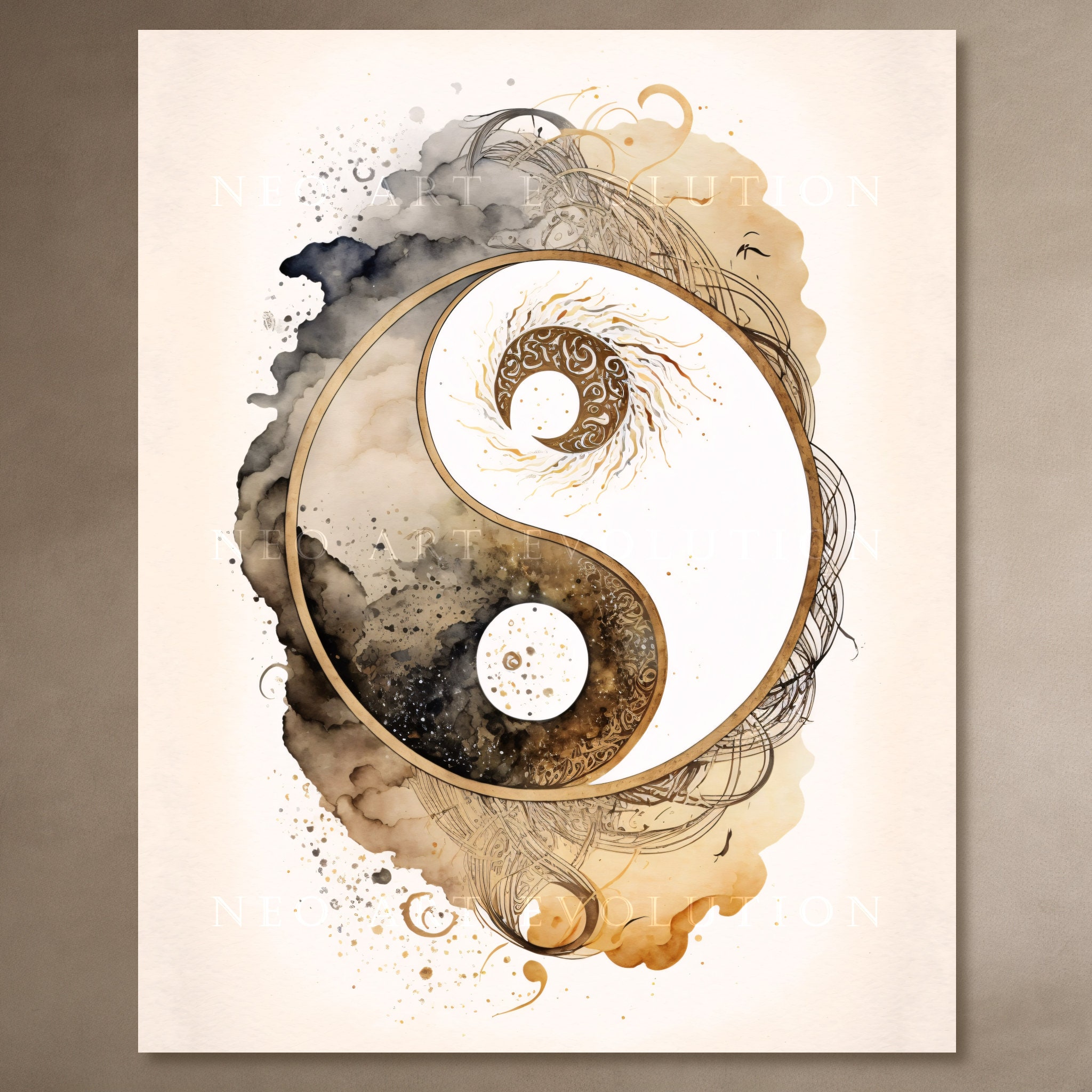 Yin Yang Printable Wall Art Infinity Esoteric Decoration - Etsy