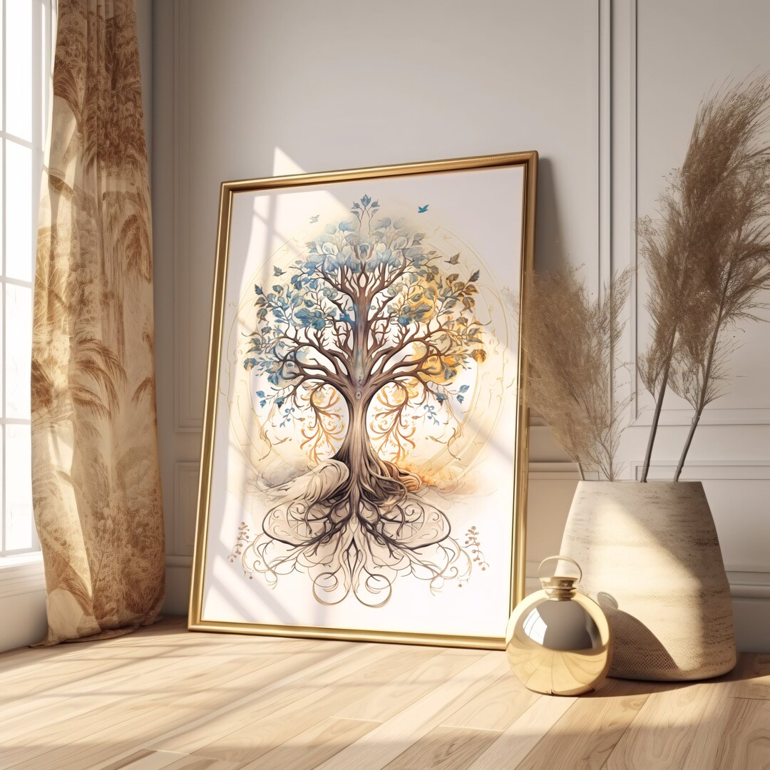 Tree of Life Printable, Digital Download, Yoga Studio Art, Spiritual ...