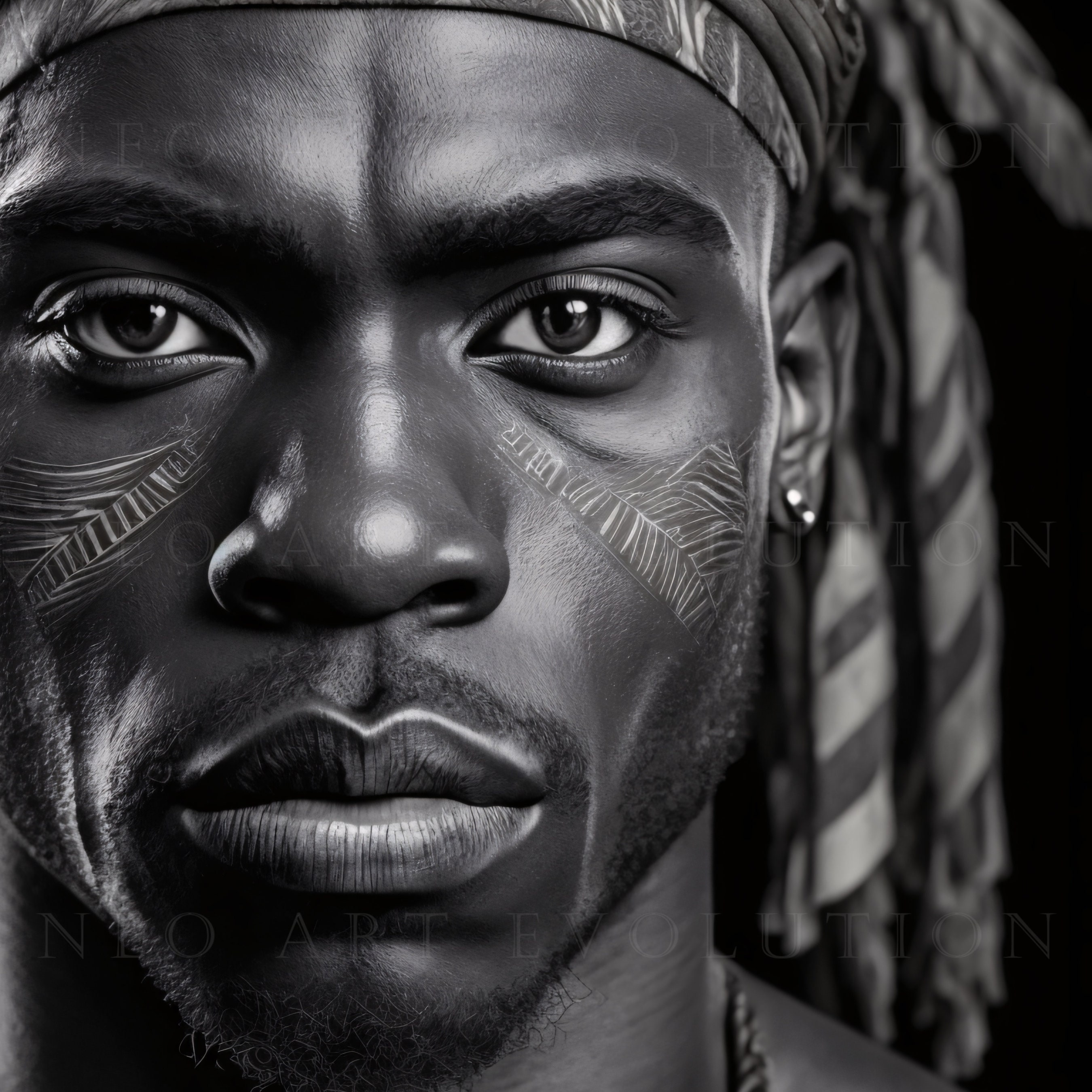 Black Warrior, Tribal Poster, Instant Download, African Wall Art, BW ...