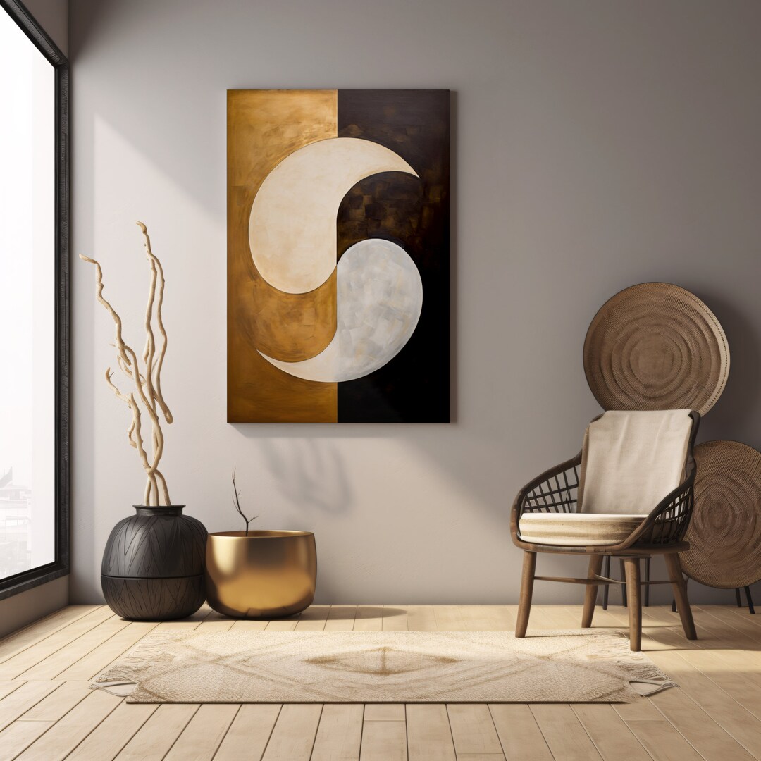 Abstract Yin Yang, Spiritual Art, Digital Download, Printable Mural ...