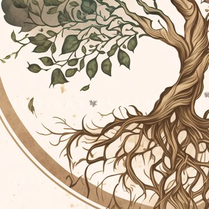 Tree of Life, Printable Wall Art, Spiritual Symbol, Ancient World Tree ...