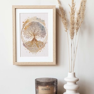 Tree of Life Poster, Digital Download, Printable Yoga Art, Spiritual ...