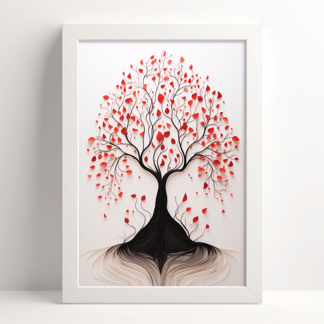 Abstract Tree, Digital Download, Printable Wall Art, Minimalist ...