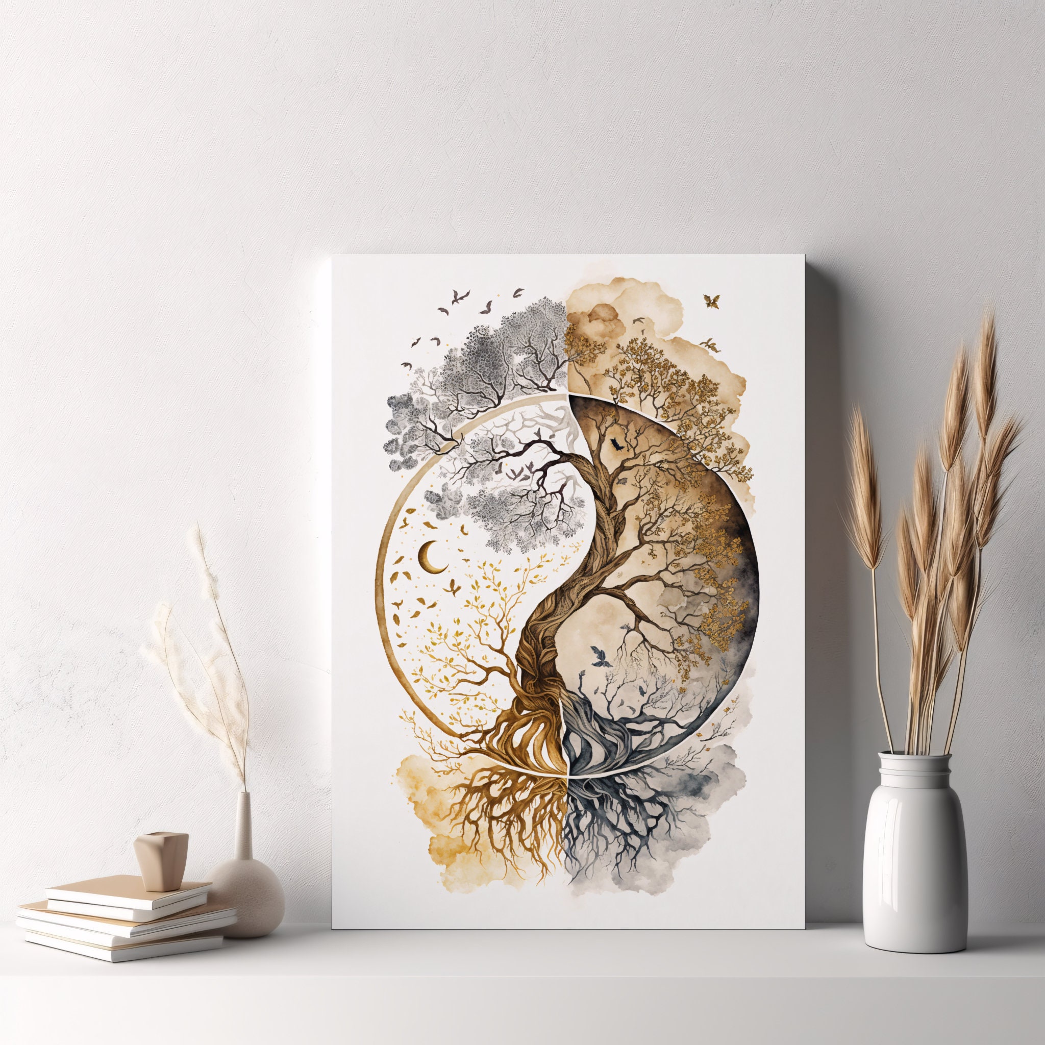 Yin Yang Tree of Life, Digital Download, Printable Art, Spiritual ...