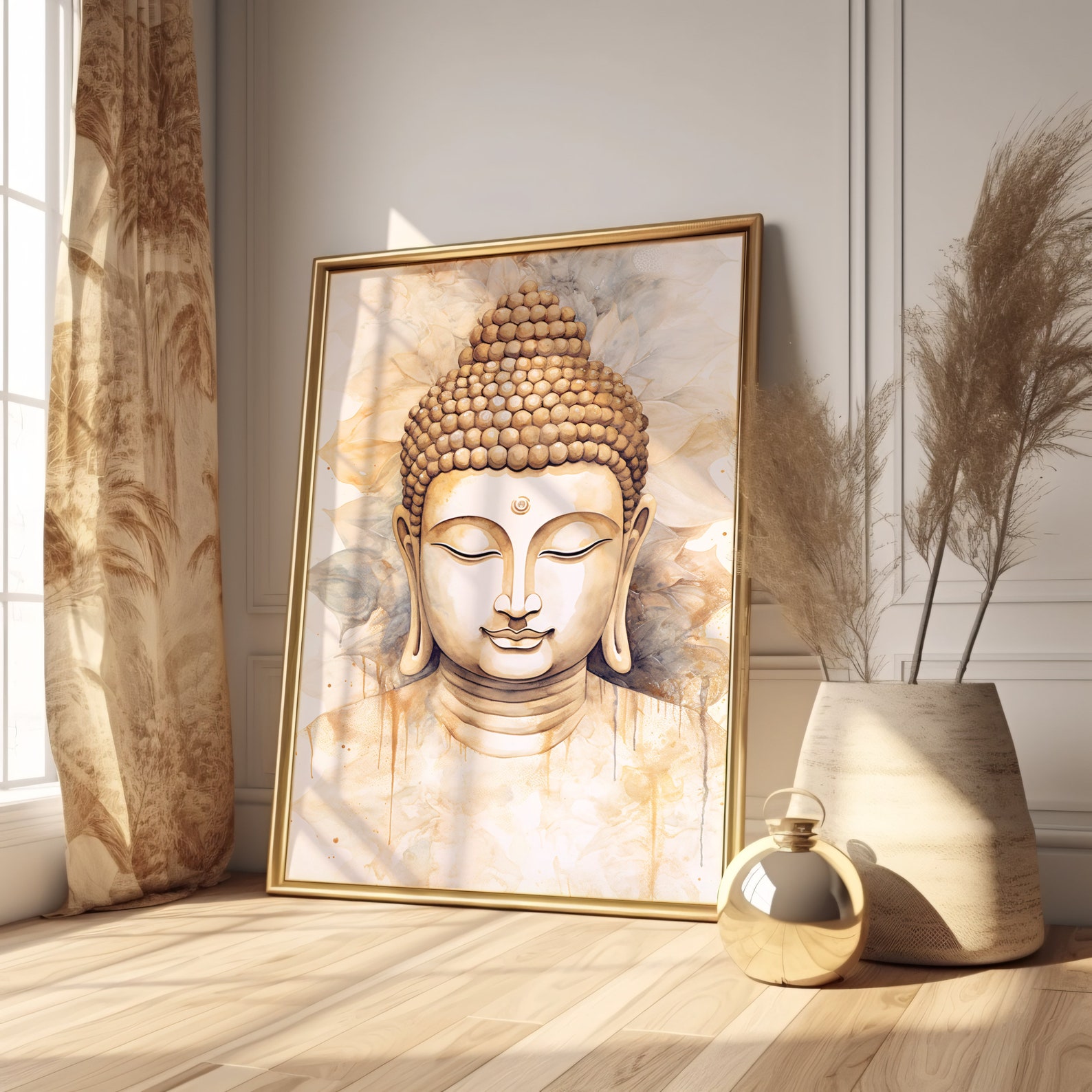 Buddha Poster, Digital Download, Printable Yoga Art, Spiritual ...