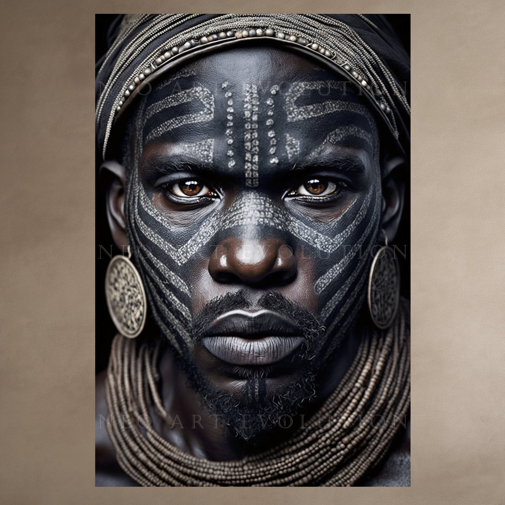 African Tribal Man Painting