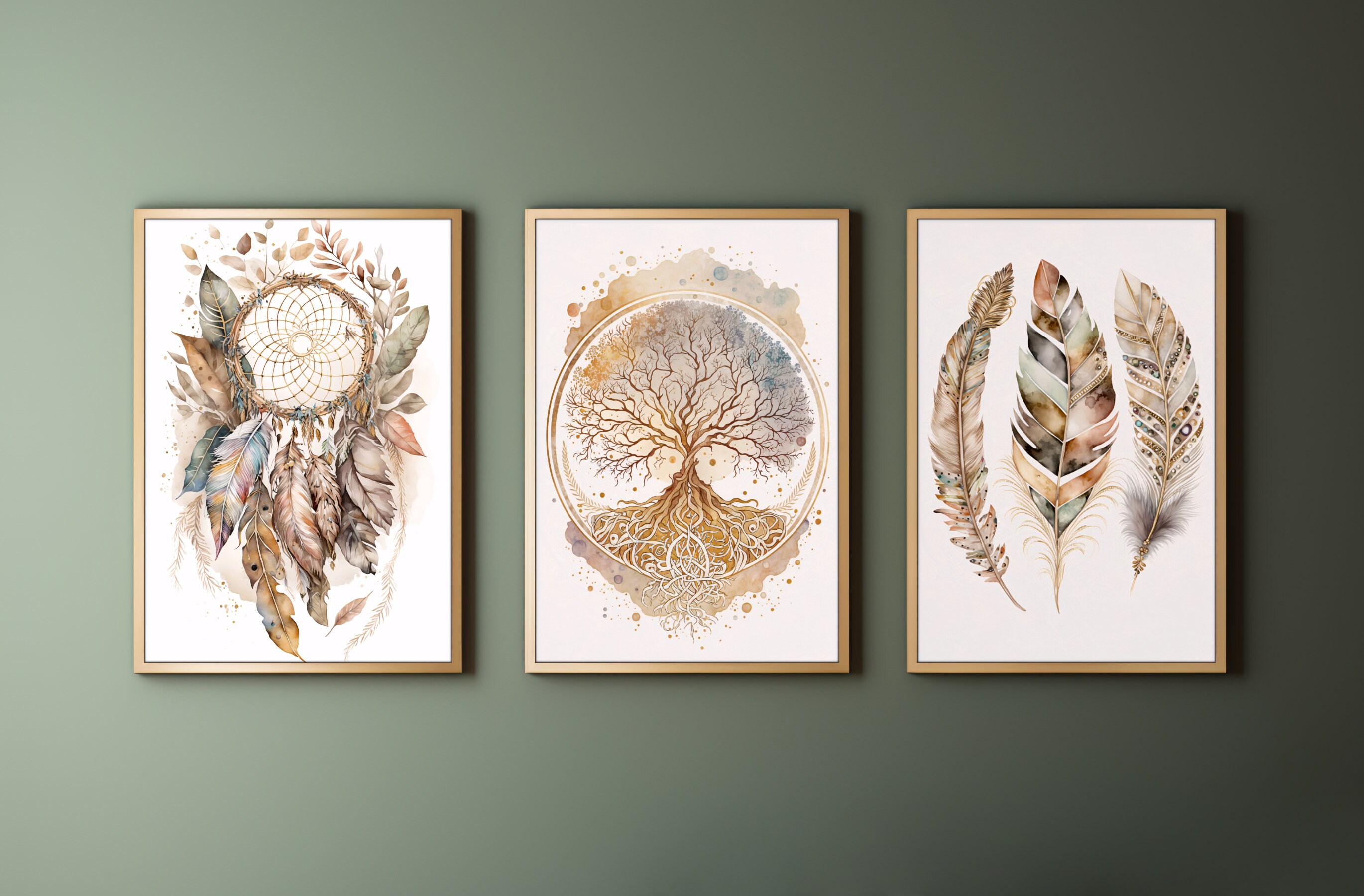 Tree of Life Art Prints Set, Download Bundle, Printable Wall Art ...
