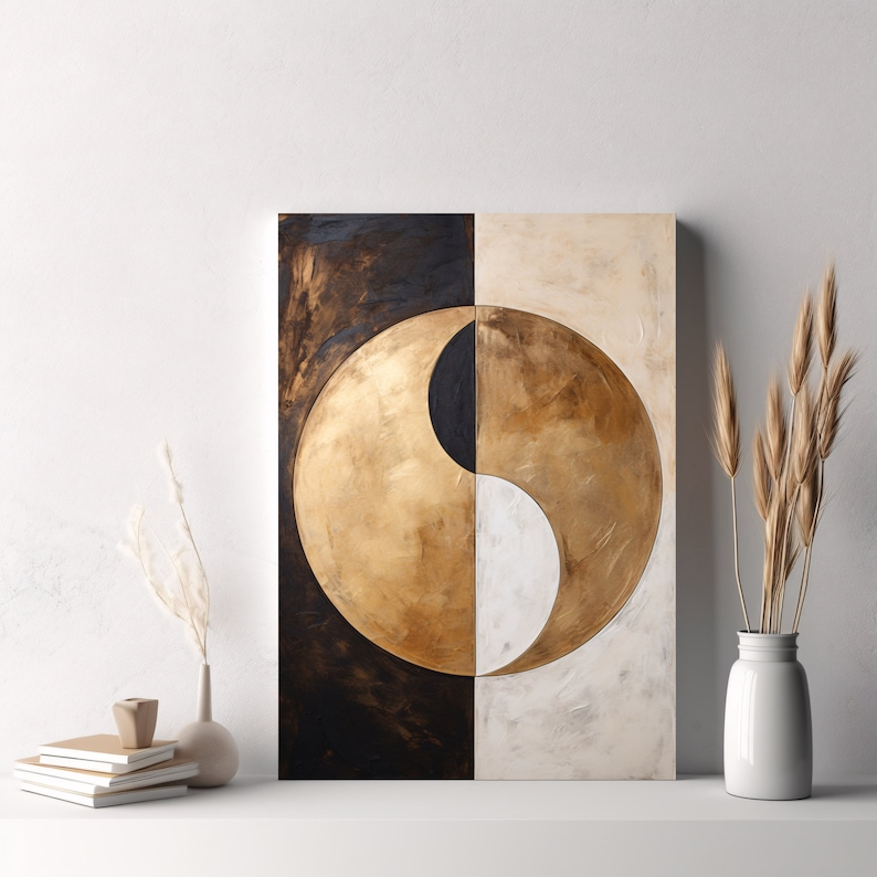 Yin Yang, Abstract Artwork, Digital Download, Printable Wall Art ...