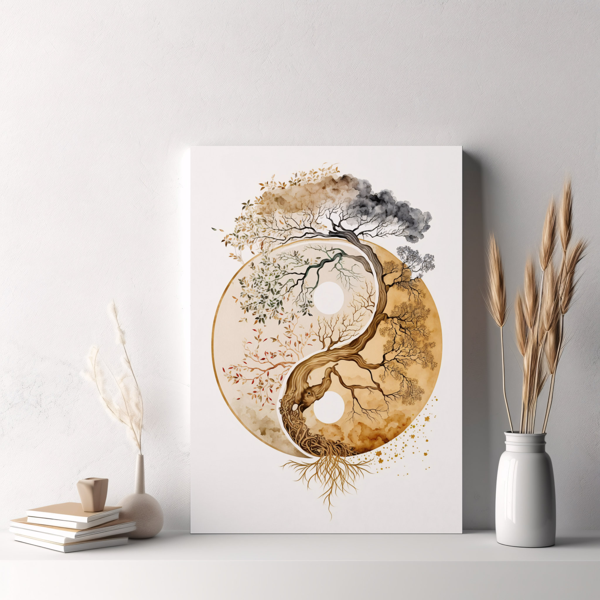 Yin Yang Tree Poster Digital Download Printable Art - Etsy UK