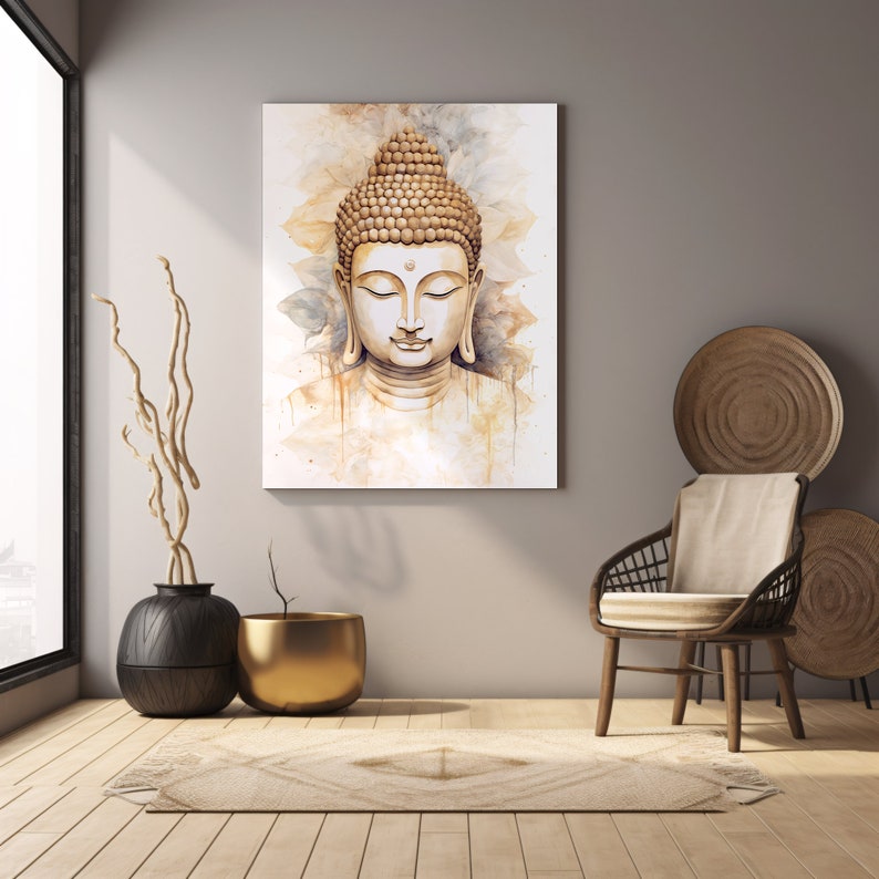 Buddha Poster, Digital Download, Printable Yoga Art, Spiritual ...