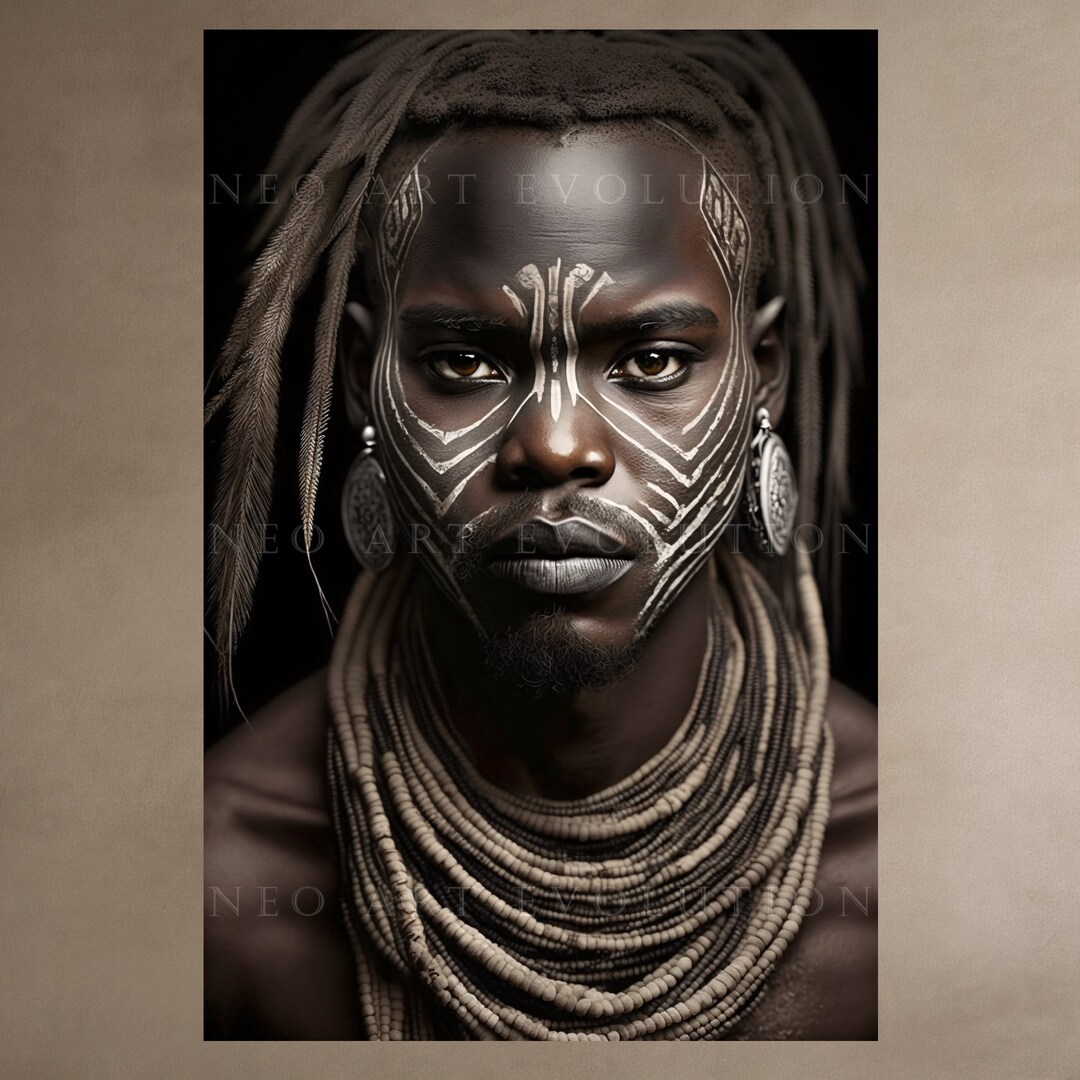 Digital DOWNLOAD, Africa Tribe Warrior, Mega Resolution, Ethnic ...