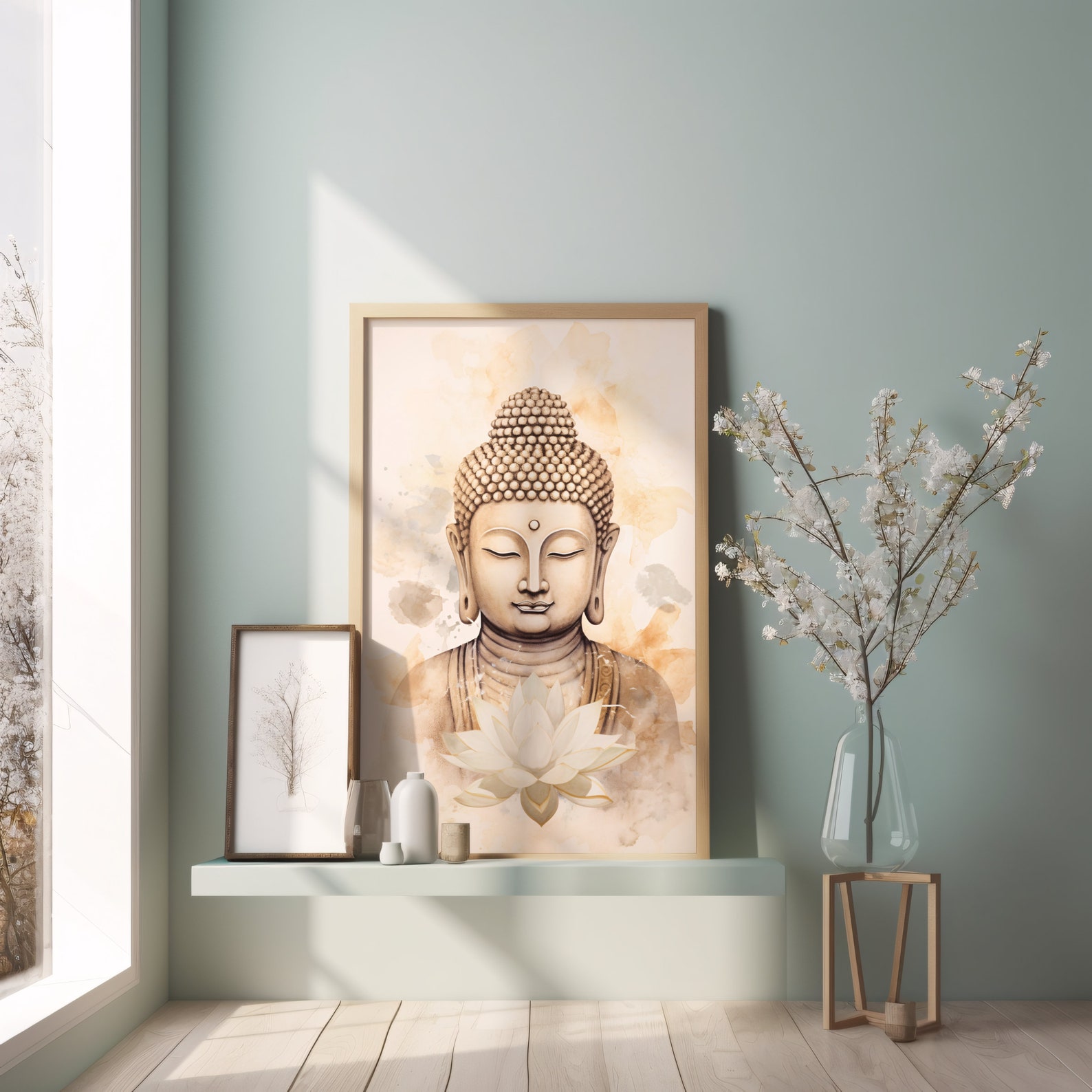 Buddha Wall Art, Retreat Decoration, Digital Download, Printable ...