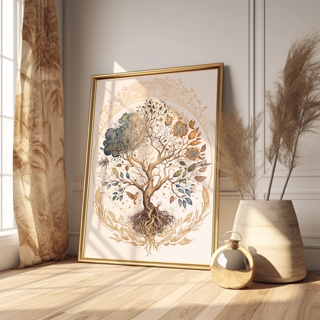 Digital Download, Bohemian Tree of Life, Printable Poster, Boho Chic ...