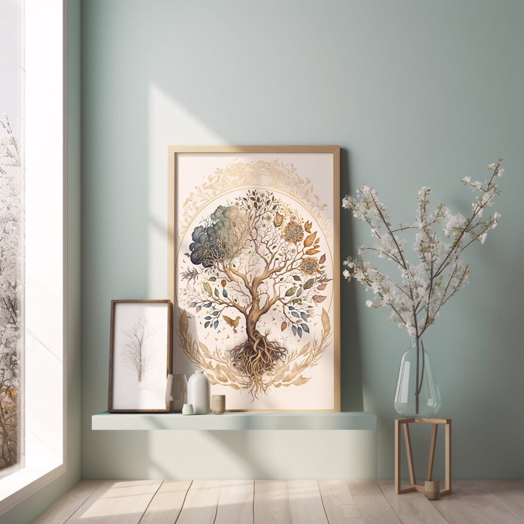 Digital Download, Bohemian Tree of Life, Printable Poster, Boho Chic ...