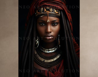 African Tribal Princess, Instant Download, Ethnic Tribes, Woman ...