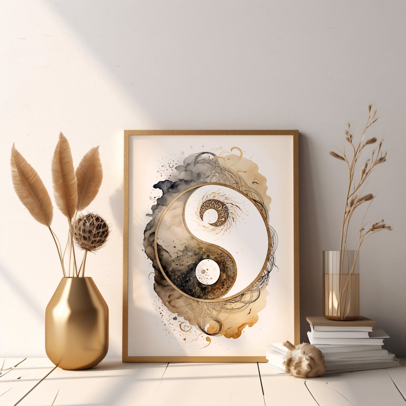Yin Yang Printable Wall Art Infinity Esoteric Decoration - Etsy