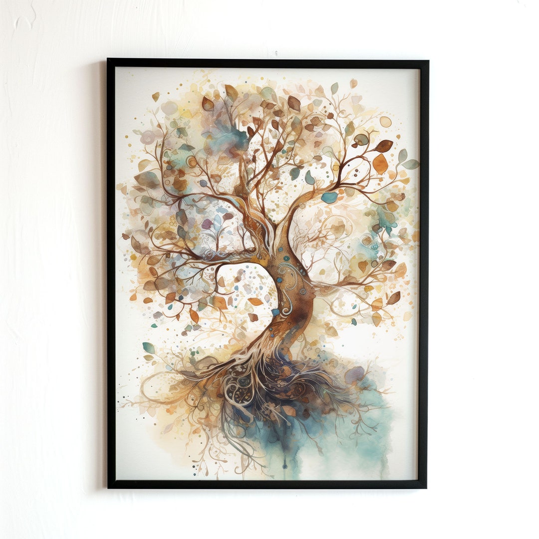 Zen Lifetree, Digital Download, Boho Printable, Yoga Wall Art ...