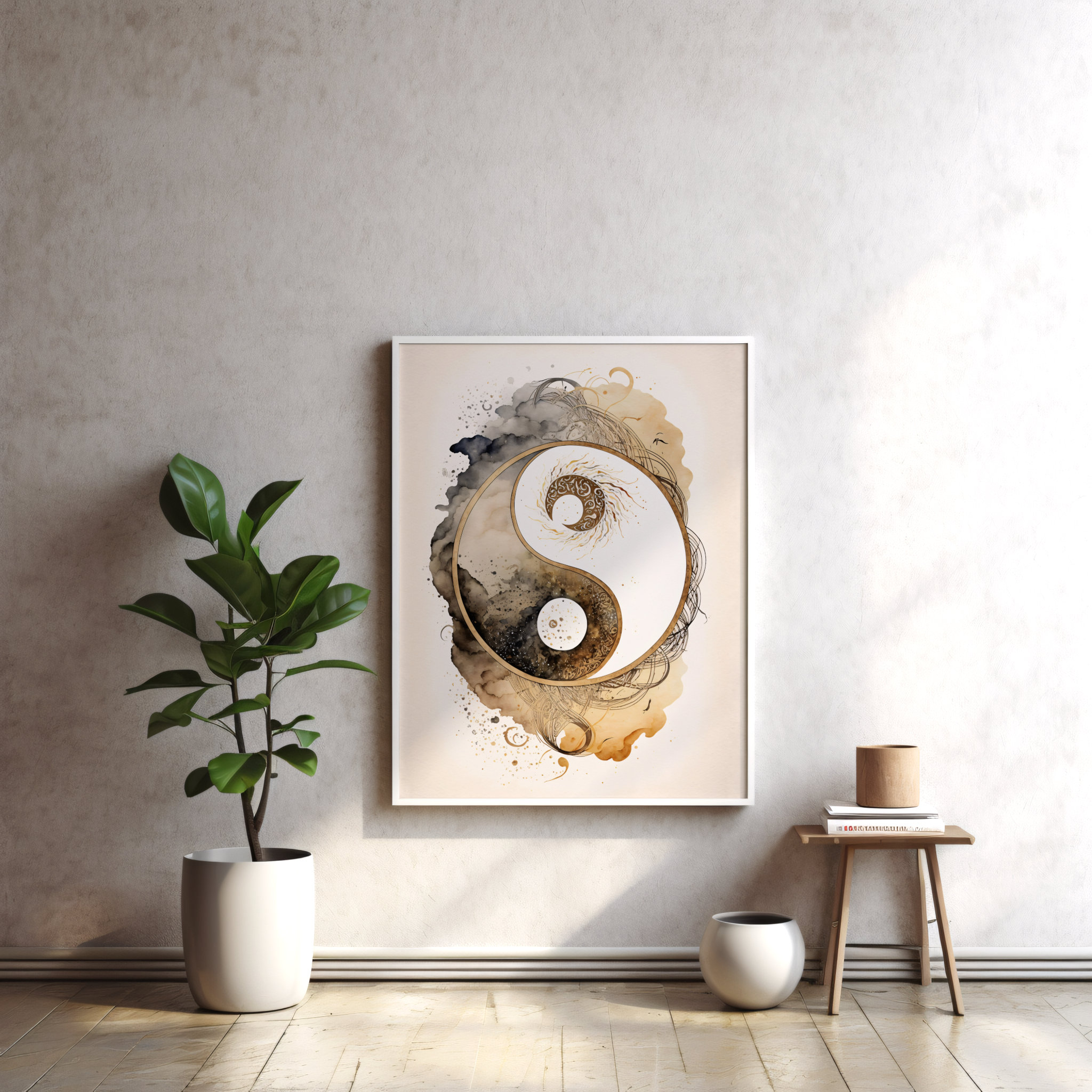 Yin Yang, Printable Wall Art, Infinity, Esoteric Decoration, Spiritual ...
