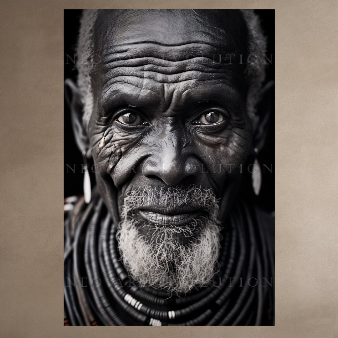 Old Chief, Tribal Print, Instant Download, African Warrior, Wall Art ...