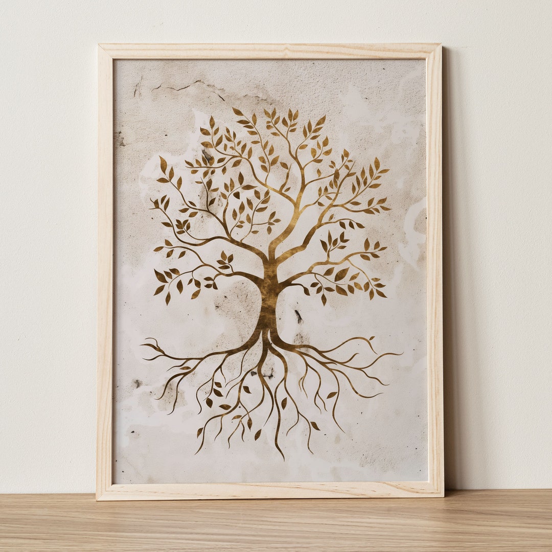 Golden Tree of Life, Digital Download, Tree of Life, Printable Yoga ...