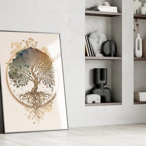 Tree of Life, Printable Wall Art, Spiritual Symbol, Ancient World Tree ...