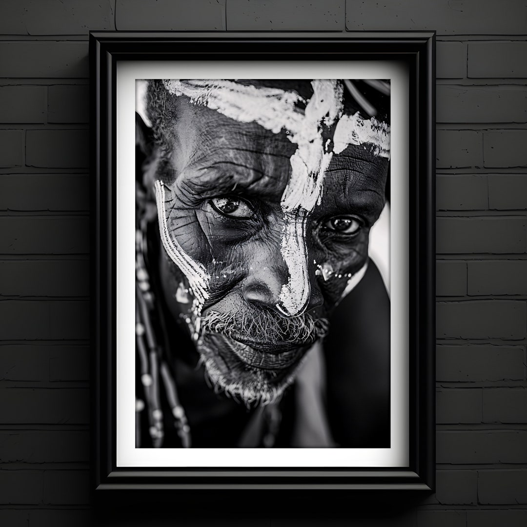 Elderly Nomad Man, African Tribal Print, Instant Download, Native ...