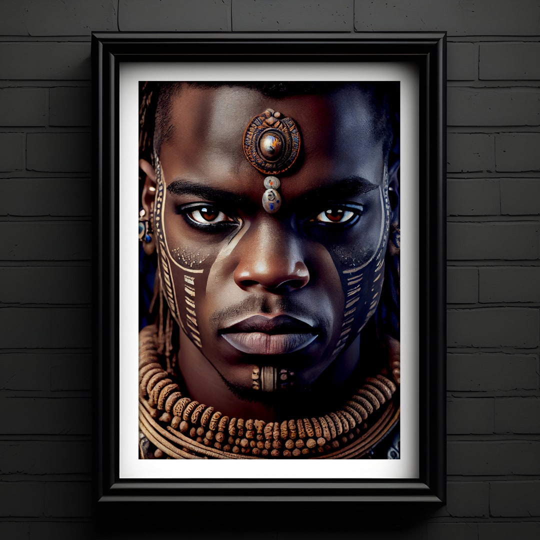 Digital DOWNLOAD, Wall Art Prints, African Art Portrait, Printable Wall ...