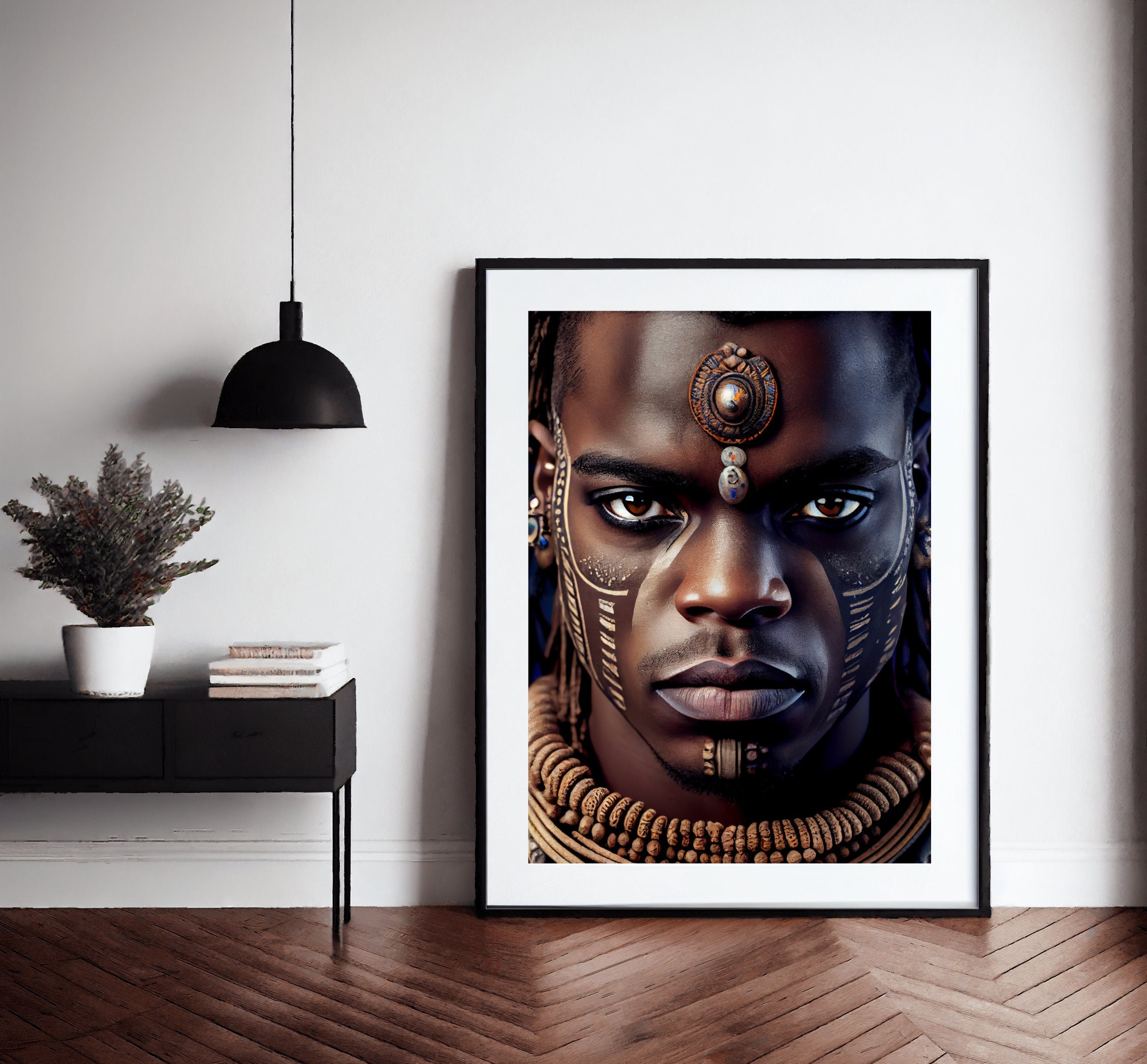 Digital DOWNLOAD, Wall Art Prints, African Art Portrait, Printable Wall ...