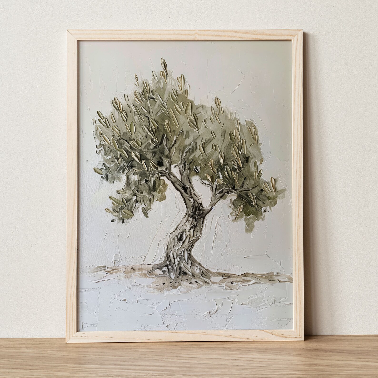 Olive Tree Oil Painting, Digital Download, Mediterranean Wall Art ...