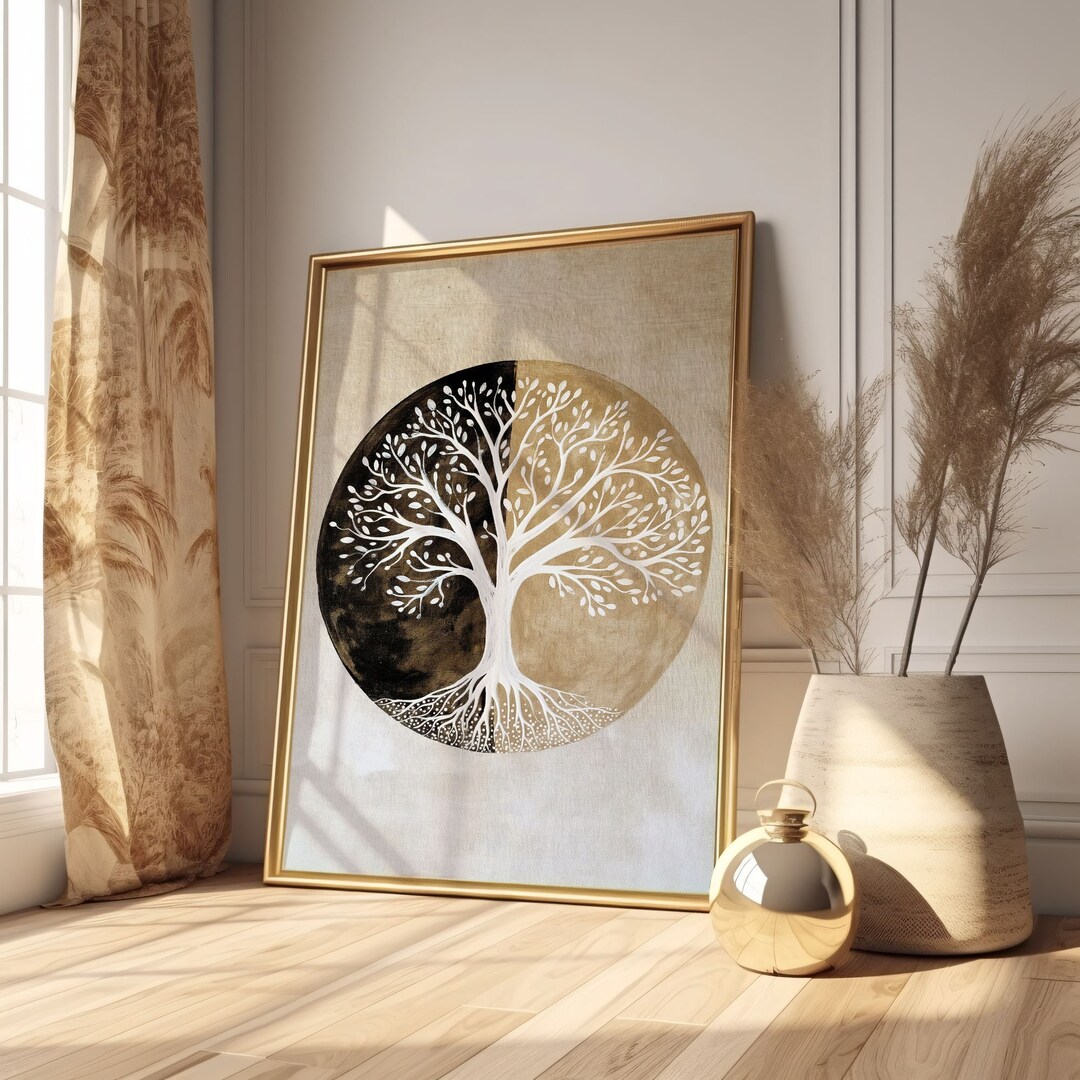 Tree of Life, Digital Download, Boho Tree of Life Mural, Yoga Center ...