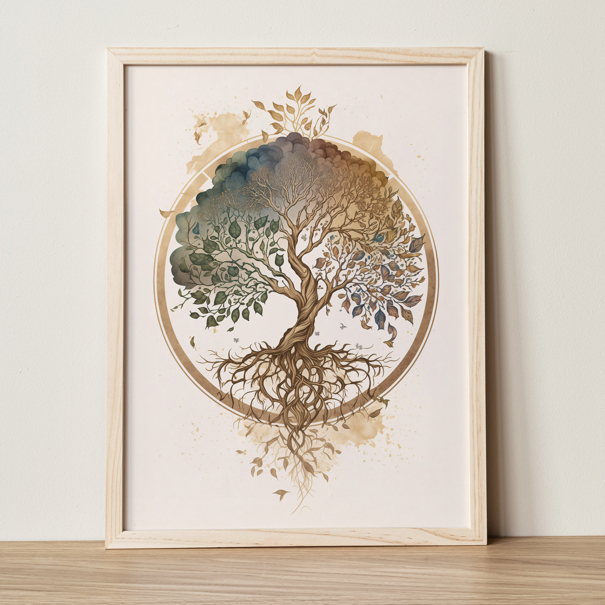 Tree of Life, Printable Wall Art, Spiritual Symbol, Ancient World Tree ...