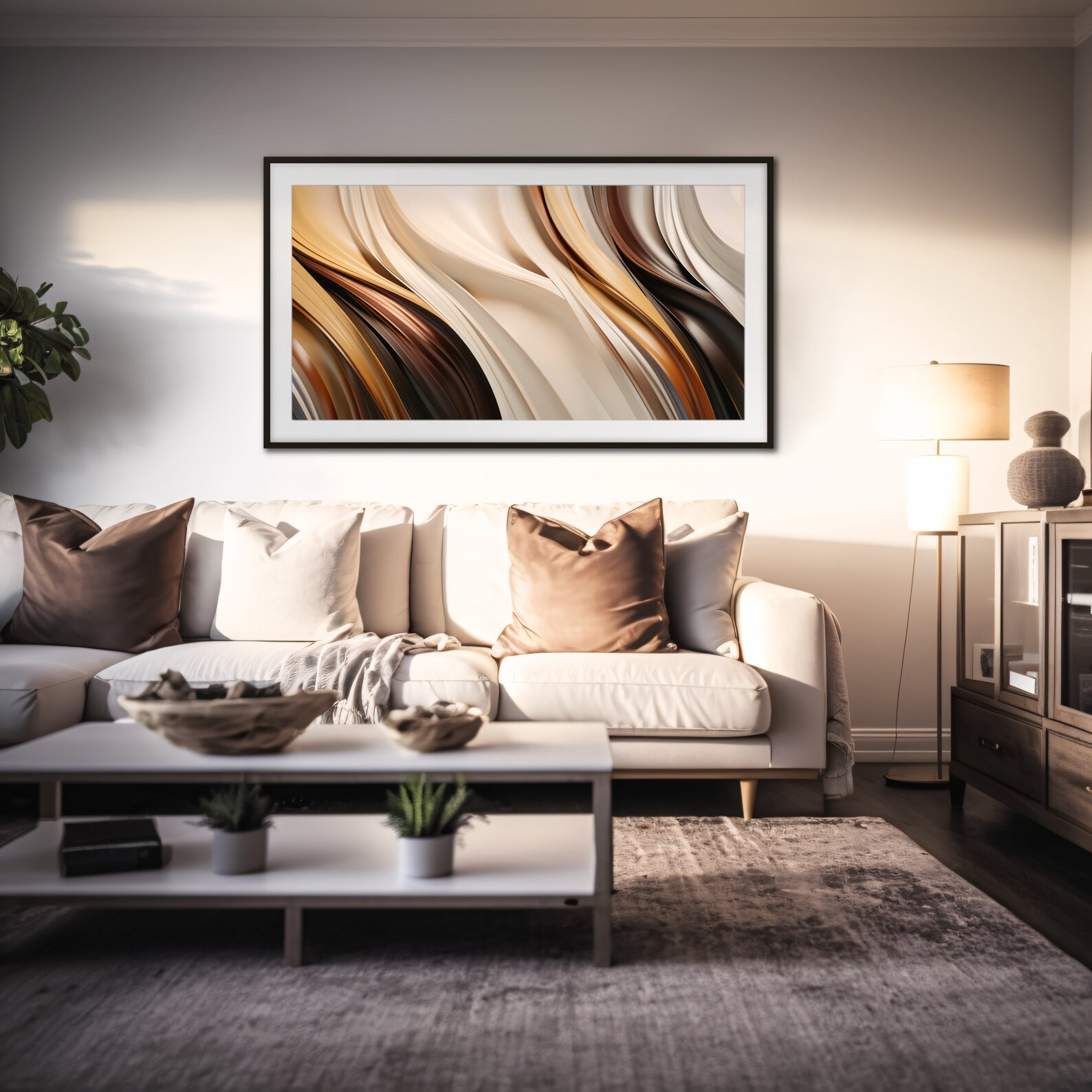 TV Art, Abstract Wavy Lines, Samsung Frame TV Download, Modern Frame TV ...
