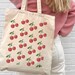 Cherry Tote Bag / Canvas Tote Bag / Everyday Bag / Pretty Tote Bag ...