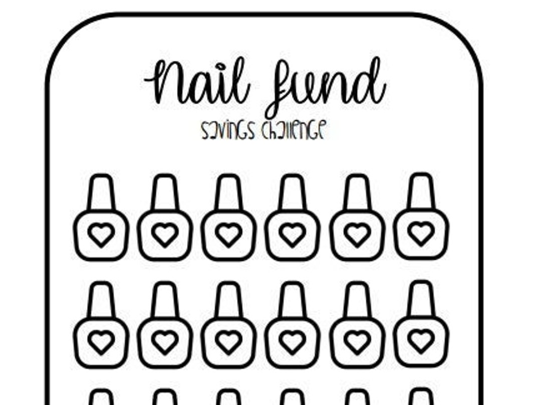 Nail Fund Savings Tracker digital - Etsy