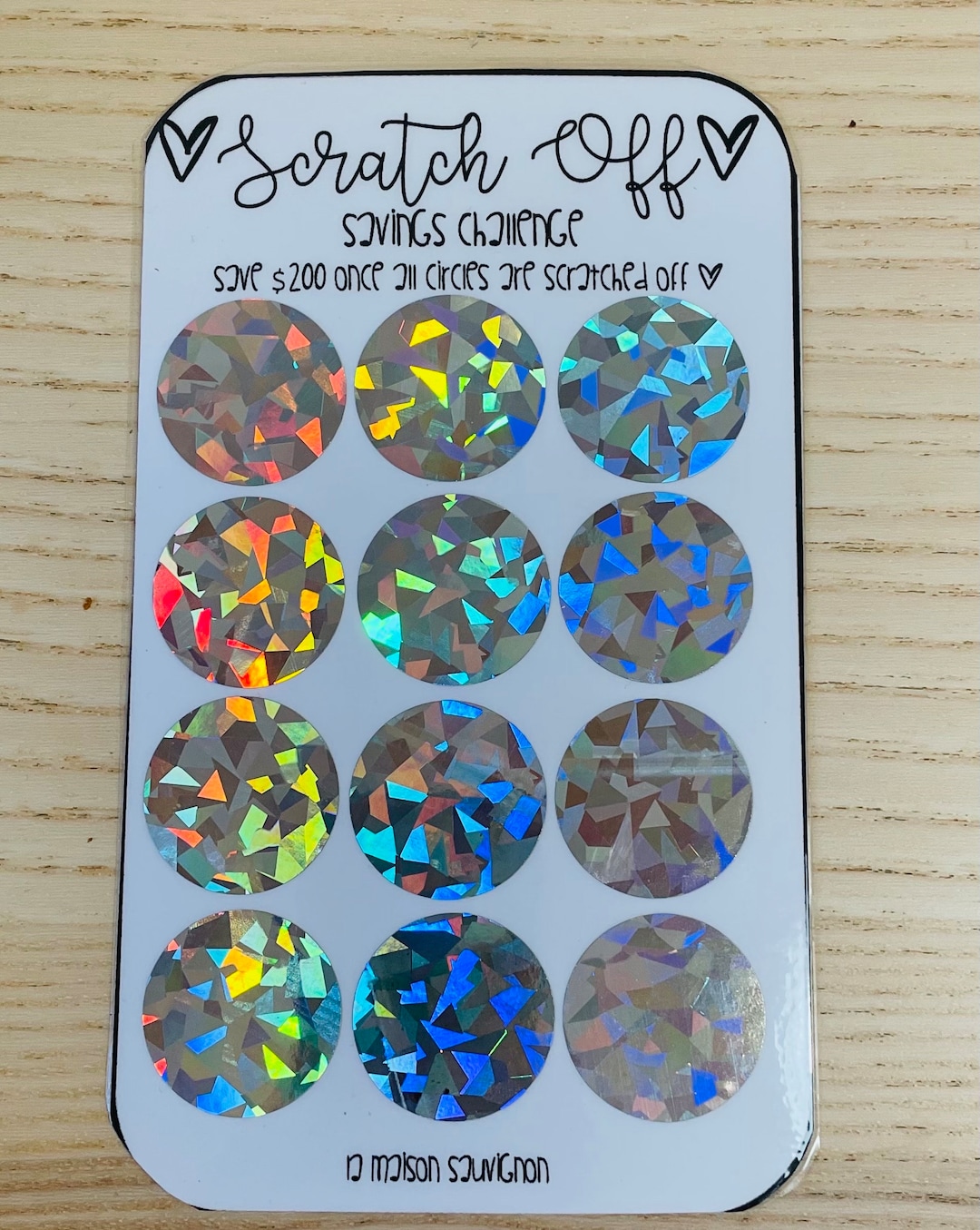 Mystery Savings Scratch off Challenge Budgeting Money Challenges Scratch off Card Savings ...