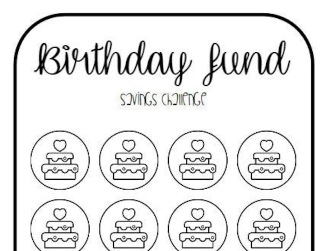 Birthday Fund Savings Tracker (digital) - Etsy