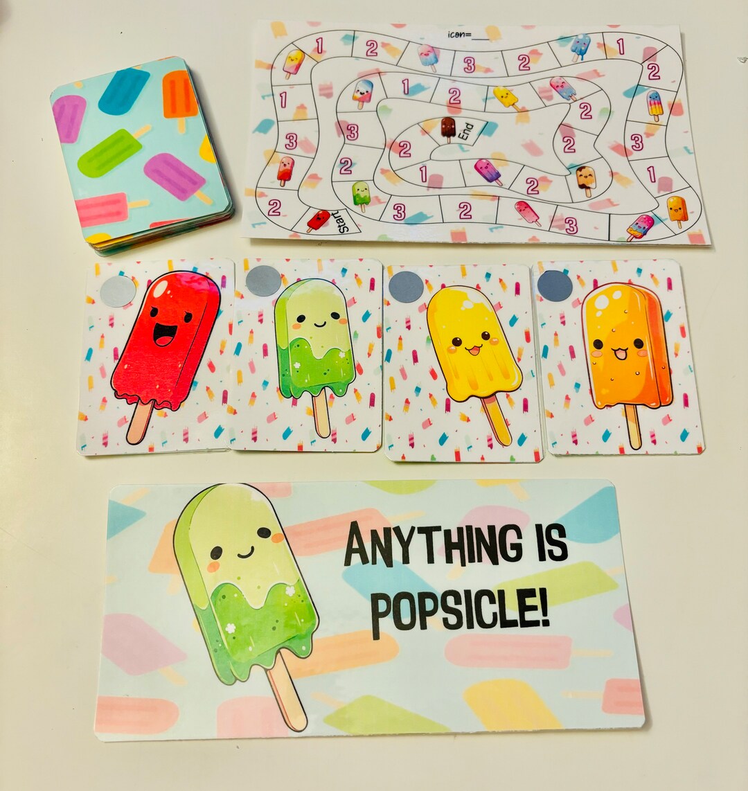 Anything is Popsicle Game|mini Card Set|low Income|save 125 Dollars| 2 ...