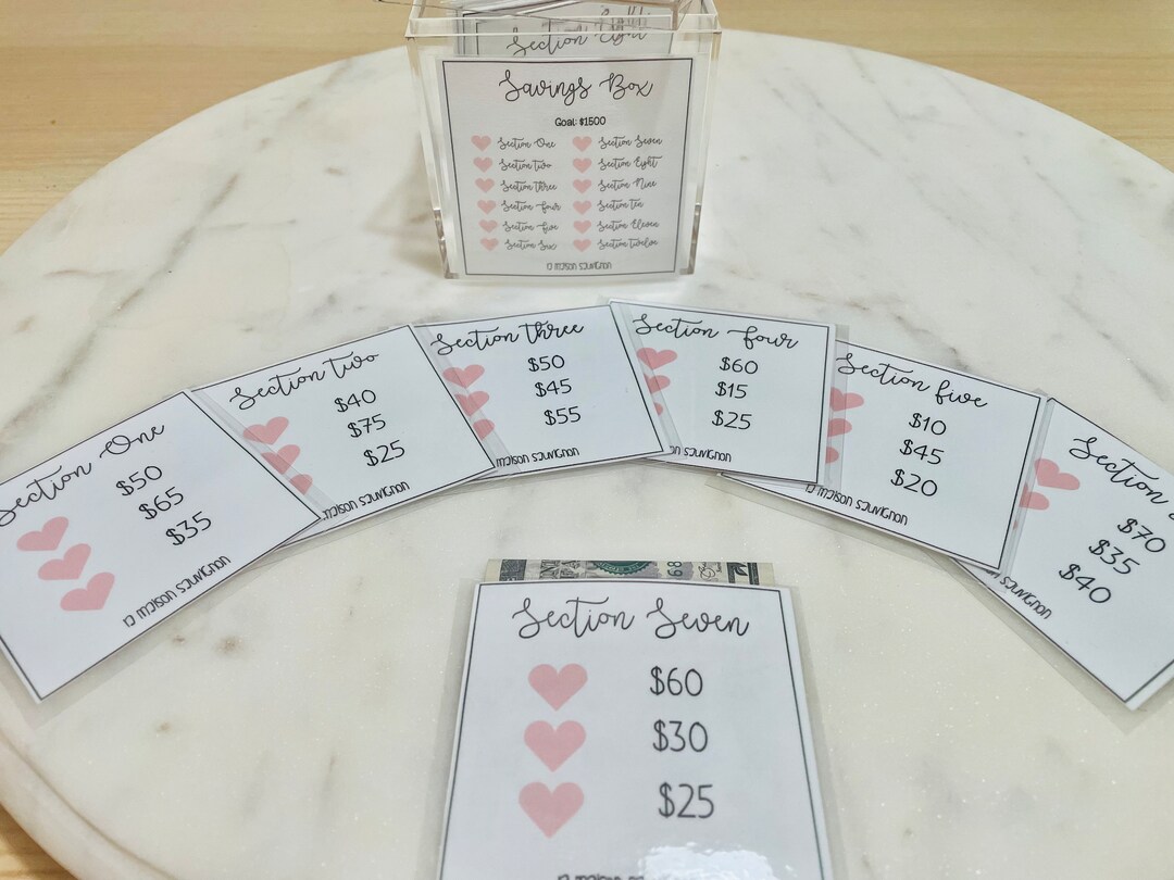 1500 DOLLAR Savings Challenge Box - Etsy