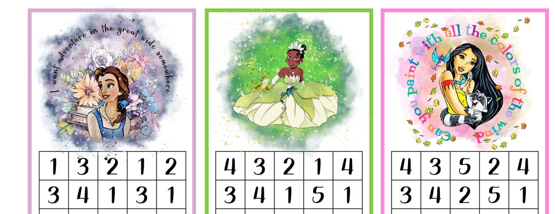 Princess Mini Challenges|a6 Savings Challenge - Etsy